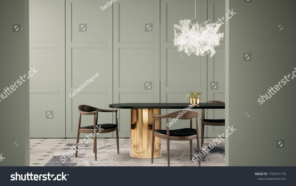 stock-photo-d-rendering-interior-meeting-room-or-dining-room-decorated ...